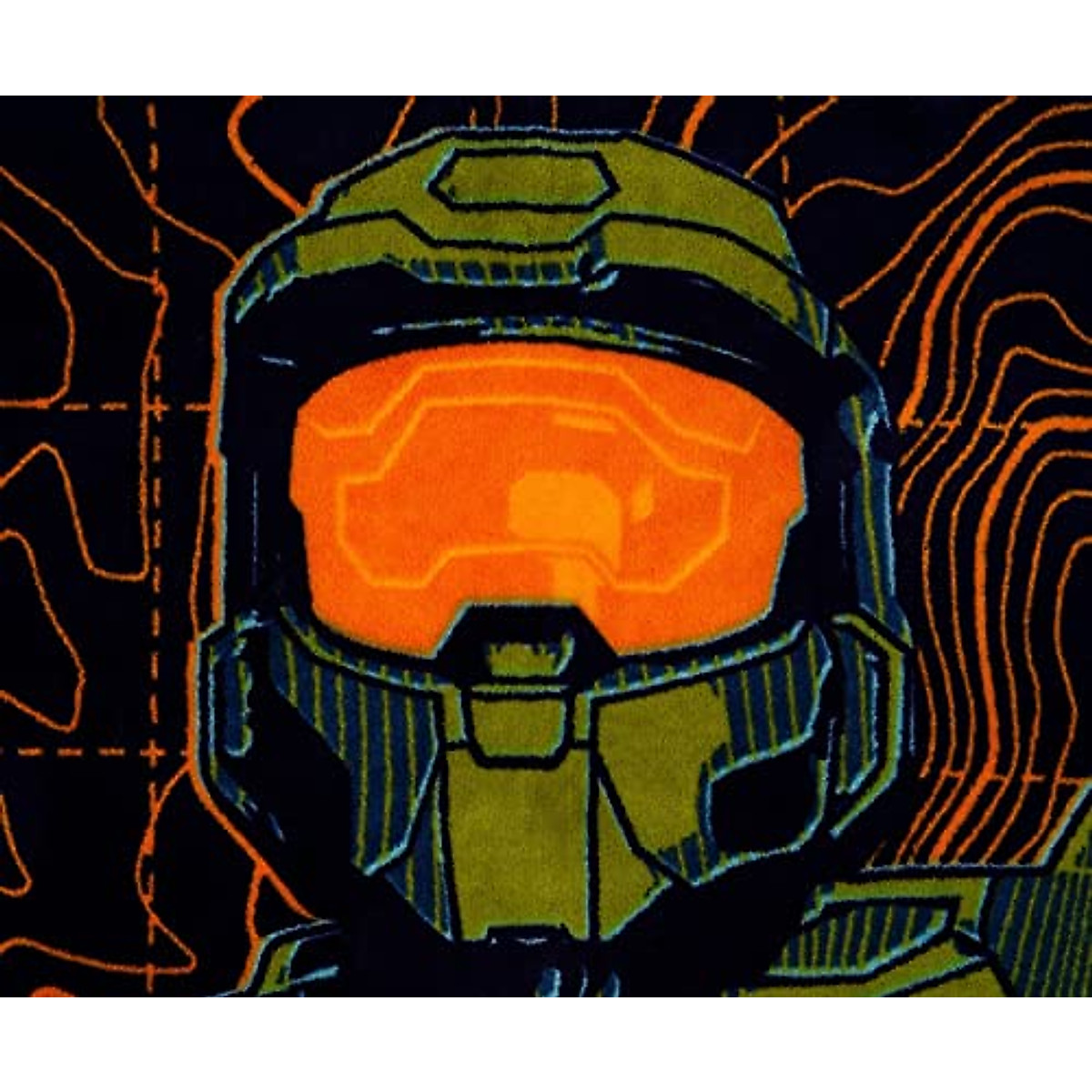 Halo UNSC Master Chief Micro Plush Fleece Throw Blanket | Plush Soft Polyester Cover For Sofa and Bed, Cozy Home Decor, Luxury Room Essential | Video Game Gifts For Adults, Teens | 50 x 60 Inches