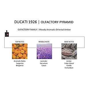 DUCATI Fragrance for Men - Aromatic Fougere Scent - Opens with Tangerine and Bergamot Notes - Blended with Lavender - For Intense and Bold Men Looking to Exude Style - 3.4 EDT Spray