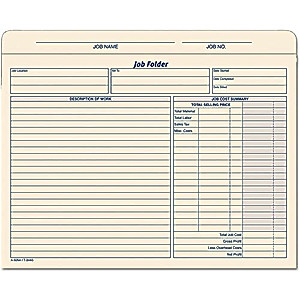 Tops 3 X Job Folder File Jackets, 11.75 x 9.5 Inches, Manila, 20-Pack (TOP3440)