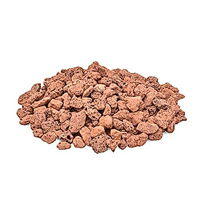Skyflame 5LB Red Natural Lava Rock Granules for Gas Fire Pit | Fireplace | Gas Log Set | BBQ Grills | Garden Landscaping Decoration, Size from 3/8" to 3/4", 5-lb/Bag