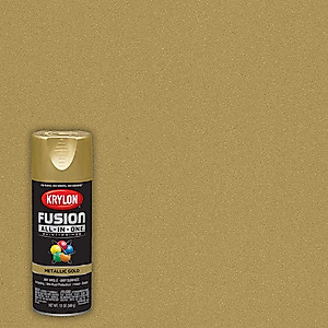12 oz Krylon K02770007 Gold Fusion All-In-One Paint & Primer Spray Paint, Metallic