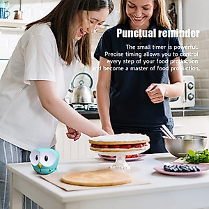 MOSHOU Cute Eagle Kitchen Timer,100% Mechanical Timer for Kids, 55 Minutes Wind up Timer 360 Degree Rotating Timer for Cooking/Reading/Do Sports (Blue)