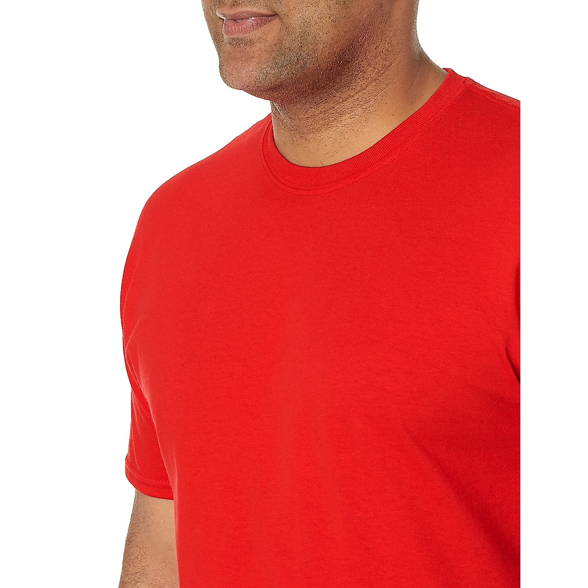 Gildan mens Heavy Cotton T-shirt, Style G5000, Multipack Shirt, Red (2-pack), Large US