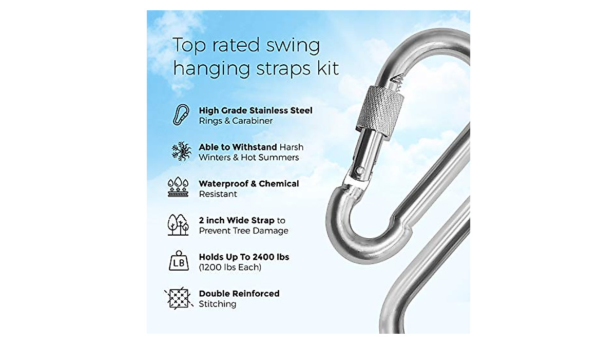 Durable Tree Swing Straps - Ultimate Hanging Kit