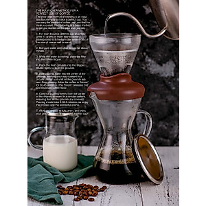 Mr Towels Deluxe Cold Brew Coffee Maker with Removable Stainless Steel Filter (Hot/Cold Coffee Brew 14oz)