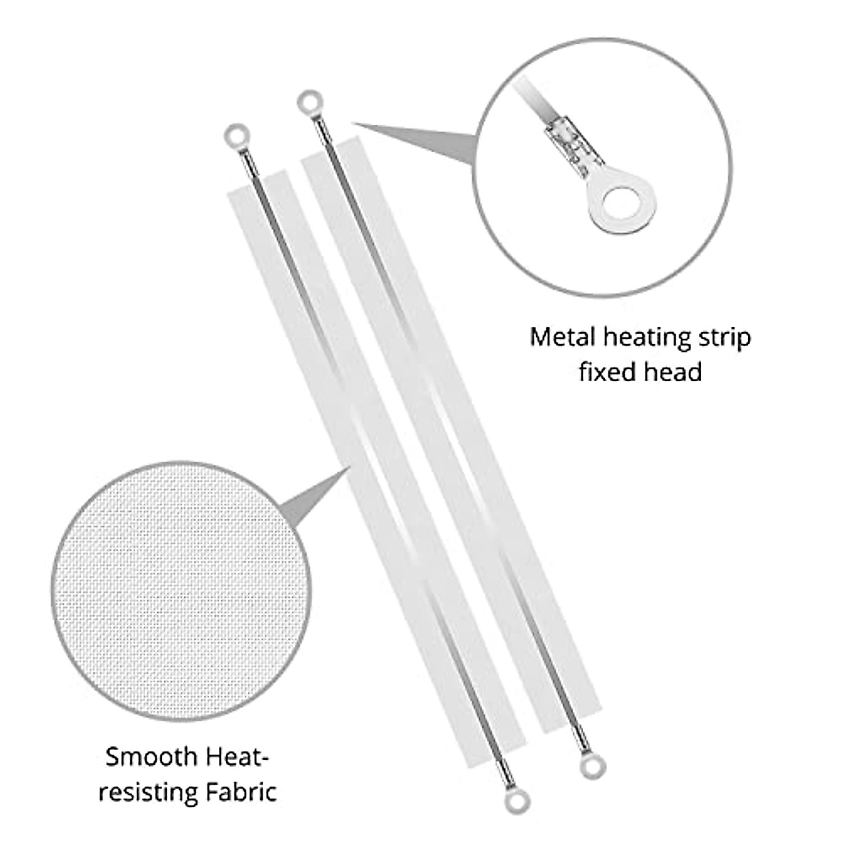 Flexzion Impulse Sealer Replacement Parts Repair Kits for Flexzion Impulse Heat Sealer 600W 12-inch Heat Sealers, PTFE & Heat Seal Strips, Replacement Elements, Pack of 10