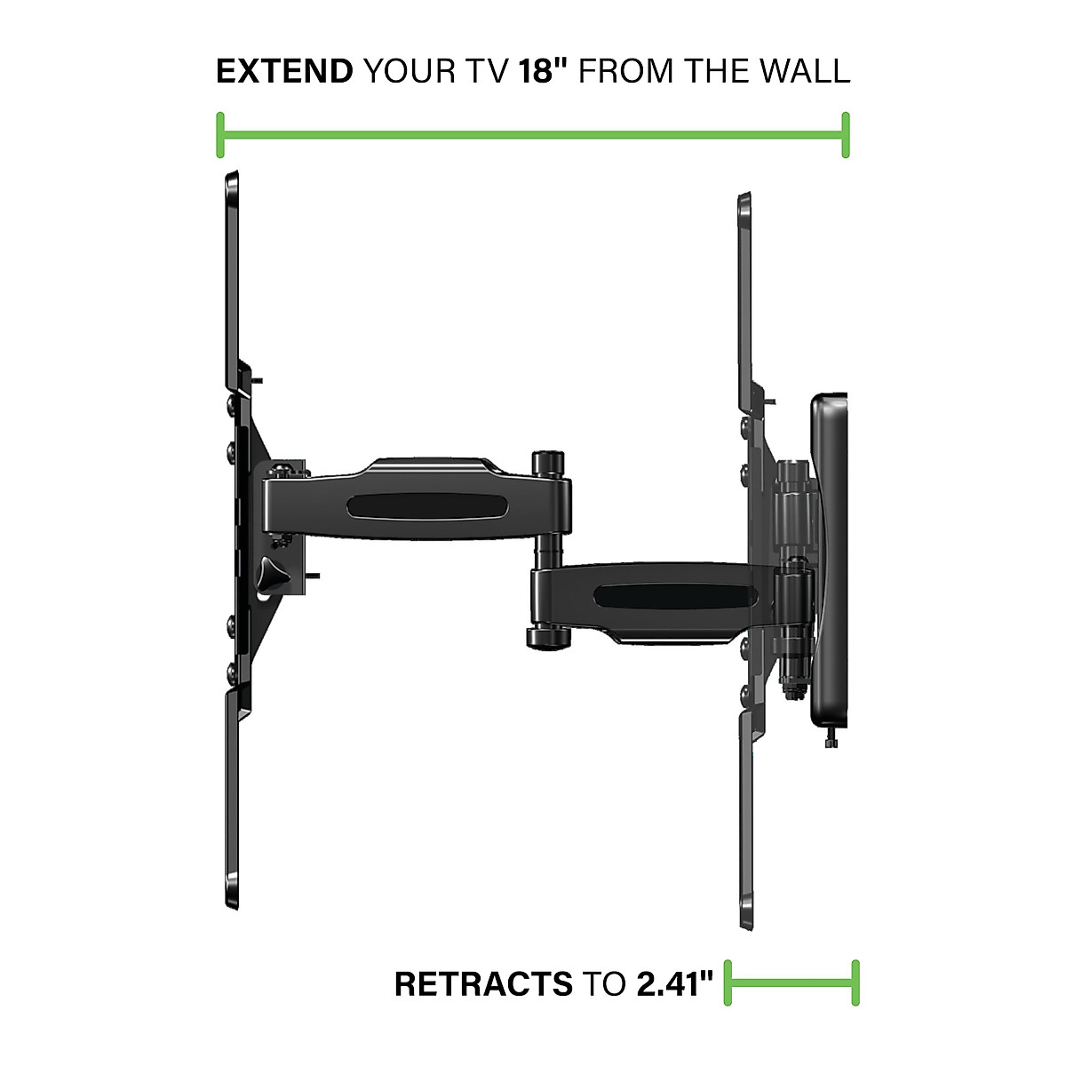 Made for Amazon Universal Full-Motion TV Wall Mount for 50-82" TVs and Compatible with Amazon Fire TVs