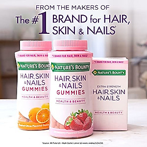 Nature's Bounty Stunning Complexion Skin Care Dietary Supplement Gummies Optimal Solutions, 30 mg Zinc, Mixed Berry Flavor, 60 Count