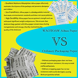 Silica Gel Packets,2 Gram 500 Packs Desiccant Pack Food Grade Silica Packets for Moisture Control, Rechargeable Moisture Absorber Bags for Storage