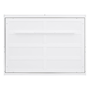 Full Size Murphy Bed Frame, Foldable Cube Cabinet Full Platform Bed, Modern Murphy Bed, Space-Saving Wall Bed for Guest Room or Home Office, No Box Spring Needed, Noise Free (White)