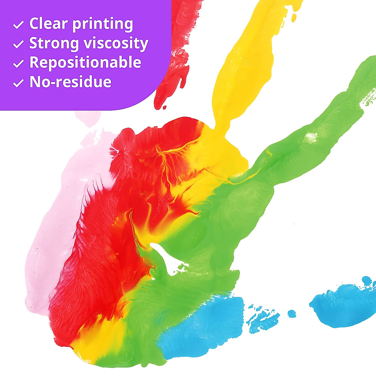 DECOWALL DS8-8050 Handprint Quotes Wall Stickers Decals Baby Art Hand Ink Inspirational Nursery Paint Classroom Gifts DIY Motivational Kids décor Girls Room Vinyl Door Sunday School Alphabet Posters