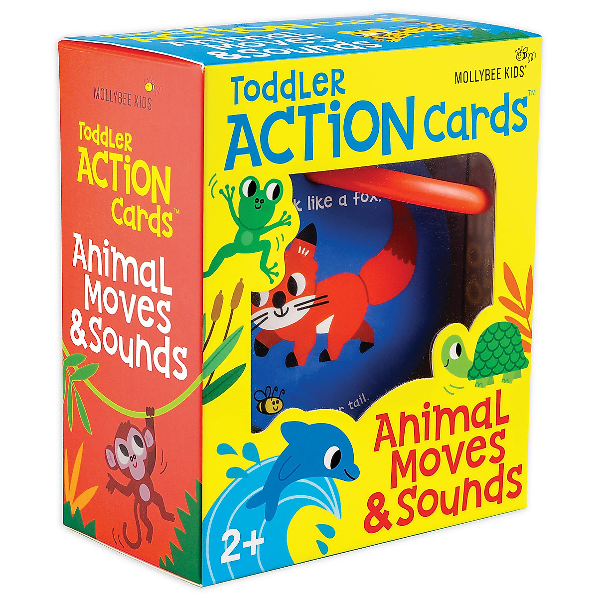 MOLLYBEE KIDS Toddler Action Cards Animal Moves and Sounds, Gifts for Ages 2+