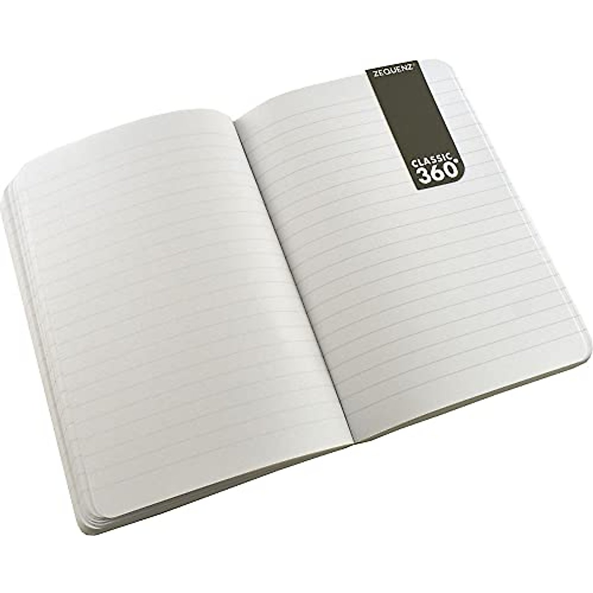 Zequenz Classic 360 Signature Series, Size: A6 Small, Color: Black, Paper: Ruled, Soft Bound Journal, soft cover Notebook, Small, 4" x 5.5", 200 sheets / 400 pages, Ruled, Lined premium paper