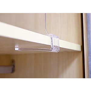 CY craft Acrylic Shelf Dividers for Closets,Wood Shelf Dividers, 4 PCS Clear Shelf Separators,Perfect for Clothes Organizer and Bedroom Kitchen Cabinets Shelf Storage and Organization