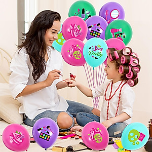 45PCS Spa Balloons Spa Party Decorations Makeup Birthday Party Decorations Cosmetics Themed Spa Party Supplies for Girls Spa Day Bride Shower