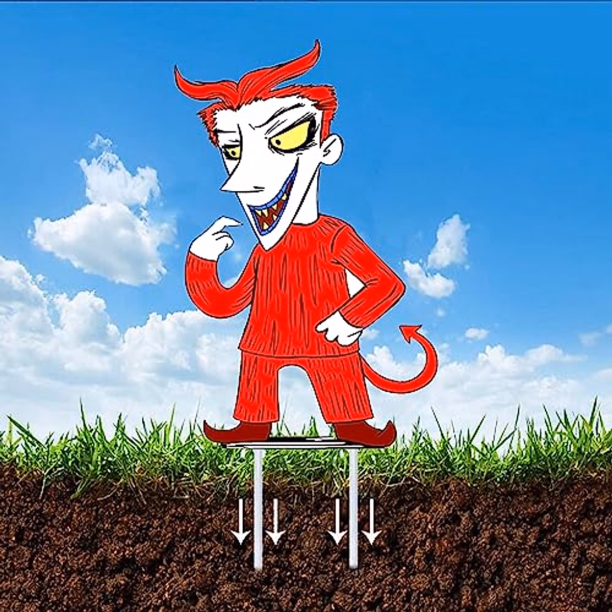 6Pcs Nightmare Party Yard Sign For Outdoor Lawn Garden Halloween Decoration Christmas Party Sign Glow In the Dark