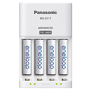 Panasonic K-KJ17MZ104A eneloop Power Pack; 10AA, 4AAA, and Advanced Individual Battery Charger