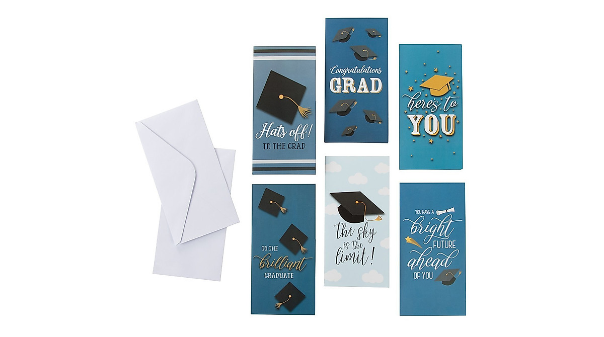 Graduation Thank You Cards with Envelopes - 36 Pack Assorted Designs