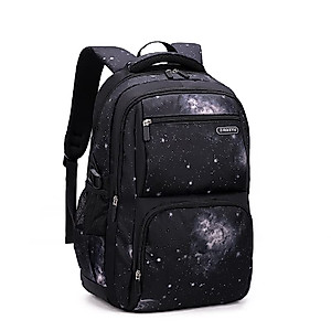 Voici et Voila Kids Galaxy Backpack, 3Pcs Bakcpack for Boys 12-14 Kids School Bags Middle School Elementary Book Bag Outer Space School Bag Large Capacity