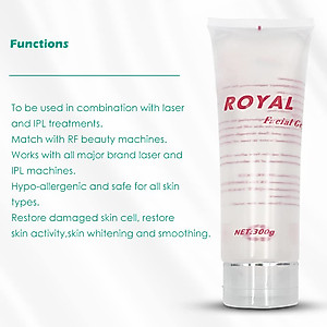 Liflad Radio Frequency Gel for RF Machine - Cooling Gel for Laser Hair Removal - Massage Therapy Cream for Women& Men - Royal Facial Gel Clear (Pack of 2)