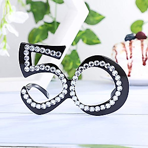 KKBES Happy Birthday Glasses 50th Birthday Party Eyeglasses Birthday Party Props 50th Anniversary Party Glasses Farty Favors