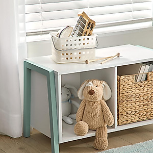 iDesign Spa BPA-Free Recycled Plastic Small Stackable Basket, 9.25" x 6.69" x 5.13", Frost