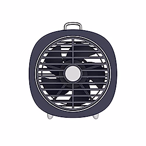 Toxz Portable Mini Fan Desktop Rotating Fan with Night Light,USB Rechargeable,Silent 3-Speed Wind,Simple Durable Small Fan,125x57x135mm