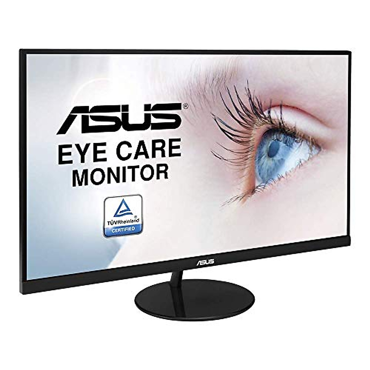 ASUS VL249HE 23.8” Eye Care Monitor, 1080P Full HD, 75Hz, IPS, Adaptive-Sync/FreeSync, Eye Care, HDMI VGA, Frameless Slim Design, VESA Wall Mountable