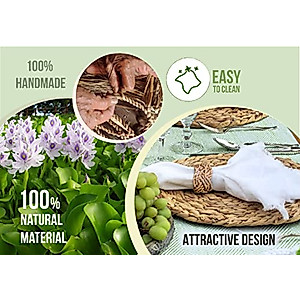 TAGREE Wicker Napkin Rings Set of 12, Woven Napkin Rings, Napkin Rings Bulk for Dinning Table, Easter Napkin Rings Set of 12, Farmhouse Napkin Rings, Rustic Napkin Rings