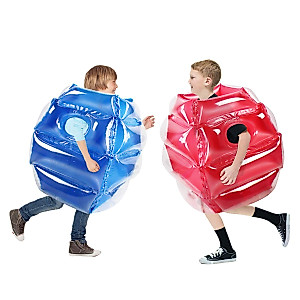SUNSHINEMALL 1 PC Sumo Ball for Adult, Inflatable Body Bubble Ball Sumo Bumper Bopper Toys, for Kids Yard Human Bubble Ball Hamster Ball (36", Red Pure Blue)