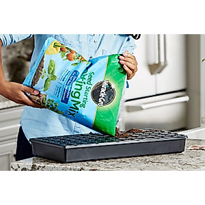 Miracle-Gro Seed Starting Potting Mix, Enriched with Plant Food, For Starting Seeds or Cuttings in Containers, 8 qt., 3-Pack