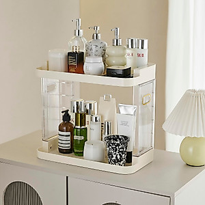 Bathroom Organizer Countertop,Counter Organizer for Bedroom,Makeup Skincare Organizer Perfume Tray,Multi-Purpose Vanity Shelf Organizer