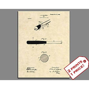 Patent Prints - Louisville Slugger Patent Art - Baseball Wall Art - Patent Art Poster (8.5 x 11) - 73