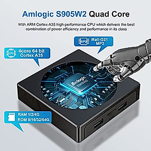 Android 11.0 TV Box,X98 Mini Amlogic S905W2 Quad Core RAM 2GB ROM 16GB Dual WiFi 2.4G/5.8G BT4.2 4K 6K AV1 Home Smart Media Player Android 11.0 TV Box X98 Set top Box