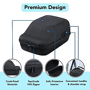 Ozueccr Hard Case, Storage for Baseball Caps with Carrying Handle & Shoulder Strap - This Organizer Holder Protects up to 6 Hats - Perfect for Traveling & At-Home Storage