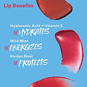 Kosas Lipfuel Hyaluronic Active Sport Lip Balm - Hydrates, Energizes and Protects - Natural Lip Treatment and Care (Baseline)