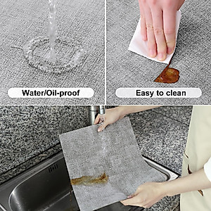 Homaxy Faux Leather Heat Resistant Placemats for Dining Table Set of 6, Waterproof Wipeable Washable PU Table Mats, Easy to Clean Anti-Slip Place Mats, 11.8" x 17", Light Grey