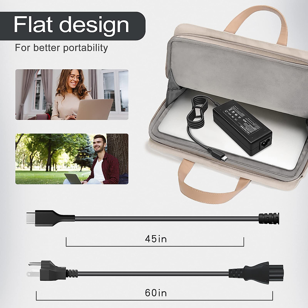 45W USB-C Chromebook Charger for Acer - Fit for Acer Chromebook Spin 11 13 15 CP311 CP713 CP315 CP311-2H CP311-1H CP311-1H-C1FS, CP315-1H 1H-P1K8 Type C Power Adapter Supply Cord