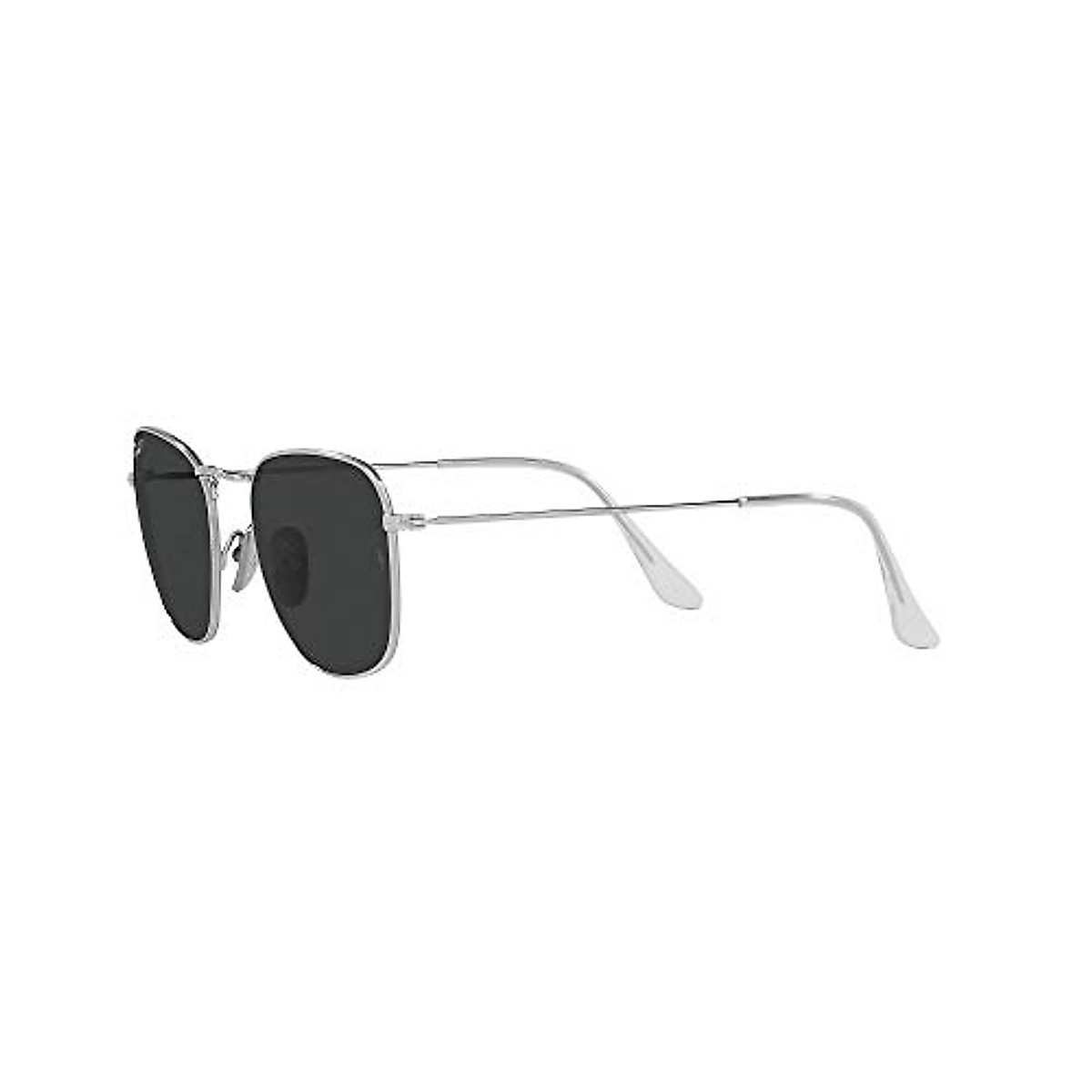 Ray-Ban Men's RB8157 Frank Titanium Square Sunglasses, Silver/Black Polarized, 48 mm