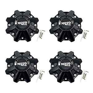 4 Pack Moto Metal Wheels MO479L214GBO MO 497L214 Gloss Black Center Cap