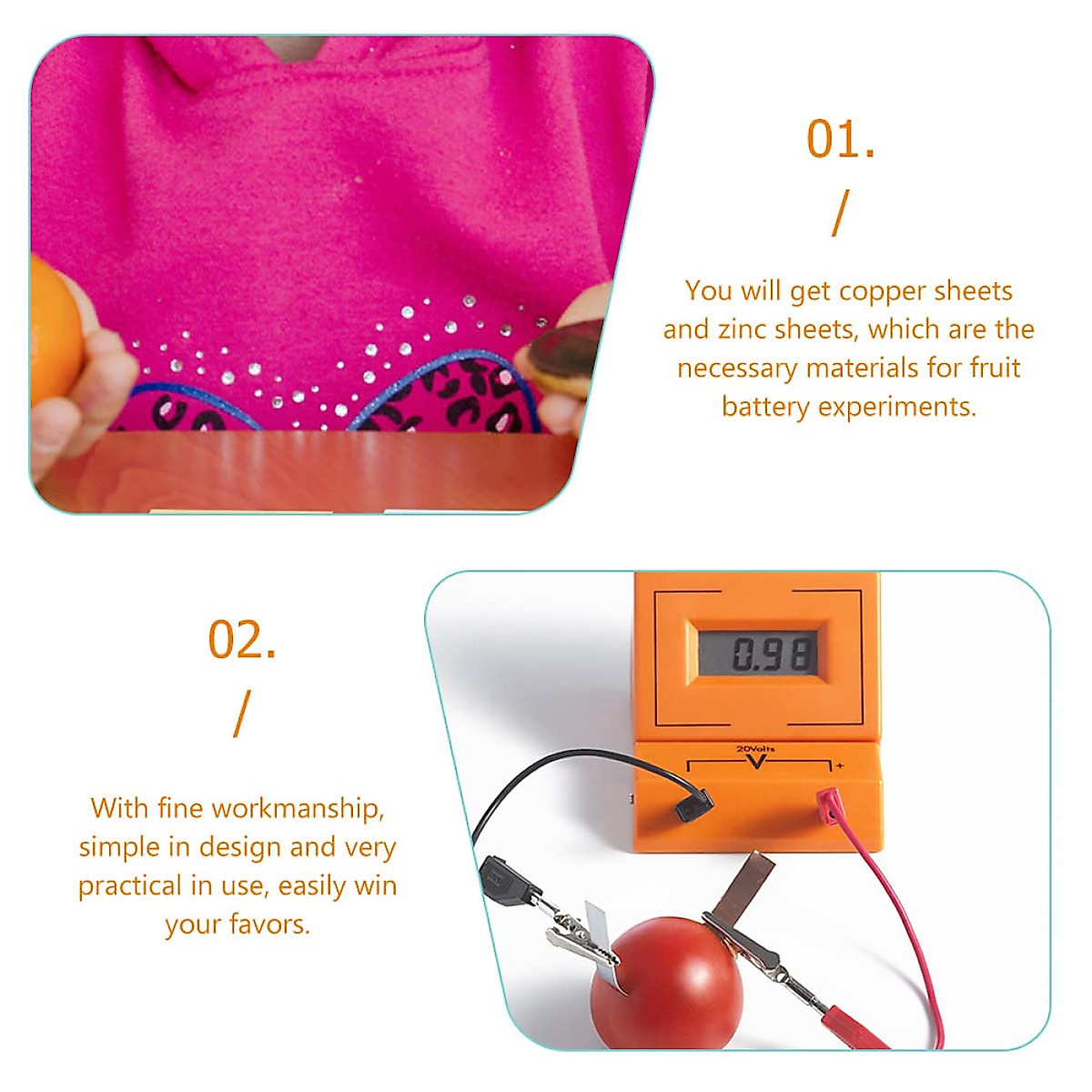 iplusmile 10 Pairs Zinc Sheet Copper Sheet Plating Kit Nickel Anode Black Oxide Coating Kit Potato Light Nickel Plating Kit DIY Kits Electrode Strip for Plating Aluminum Plate Fruit