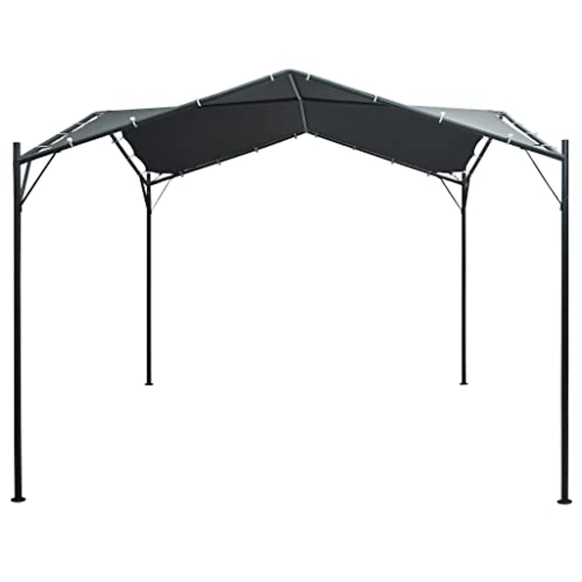 Gazebo Pavilion Tent Canopy,Beach Gazebo,Shade Tent,Fruit Stand Gazebo,Backyard Gazebo,Hardtop Gazebo,Outdoor Gazebo, for Barbeque,Patio,Deck,Garden Party,9.8ft x9.8ft Steel Anthracite