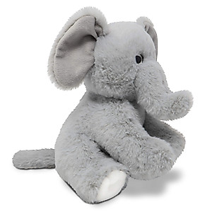 Fluffuns Baby Elephant Plush Stuffed Animal Toy - Cute Plush Stuffed Elephant Animals Toys for Babies, Girls and Boys - 9 Inch Height (Blue Gray White)