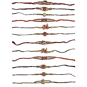 Religious Om Rakhi for Brother Bhai|Dora Rakhi Ganesha Rakhi for Brother Rakhi for Raksha Bandhan (Red)