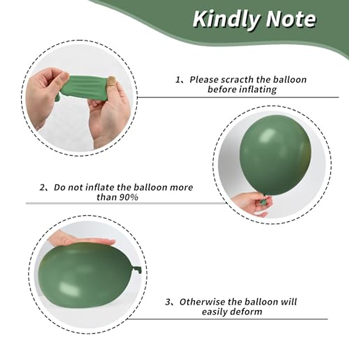 Sage Green Gold Balloons, 50Pcs 12 Inchs Green White Metallic Gold Confetti Balloons for Engagement Baby Shower Anniversary Boho Wedding Bridal Shower Graduation Birthday Party Decorations