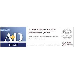 A&D Zinc Oxide Diaper Cream, 4 OZ (113 g) - Buy Packs and SAVE (Pack of 2)