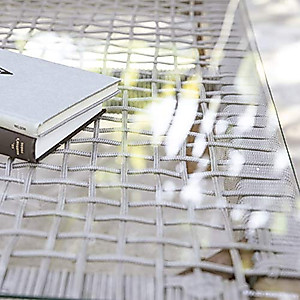 SEI Furniture Brendina Outdoor Glass-Top Cocktail Table, Natural