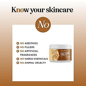 Concealing Caffeine Cream for Cellulite Reduction - Ultra Moisturizing Cellulite Cream for Thighs Butt and Belly with Rich Shea and Cocoa Butter - Light Scented Vegan Firming Body Lotion for Women