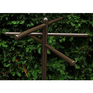 Outdoor Lamp company 401BRZ Portable Outdoor 3 Bar Towel Tree - Bronze