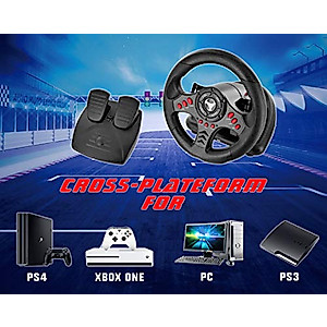 SUBSONIC SA5426 Racing Wheel Universal with Pedals for Playstation 4, PS4 Slim, PS4 Pro, Xbox One, Xbox One S, PS3